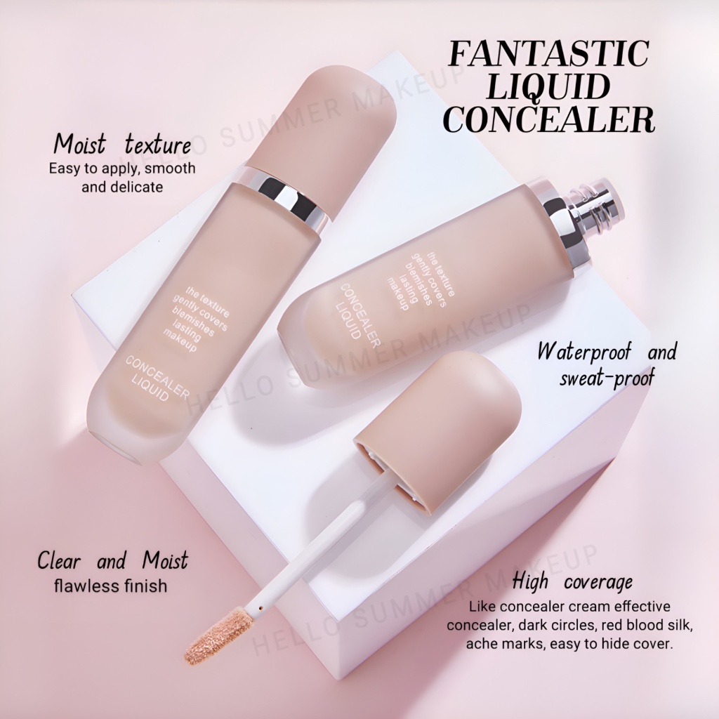 Jual FANTASTIC Liquid Concealer & Foundation Full Coverage Ringan Tahan Lama Korean Makeup 2in1 ...