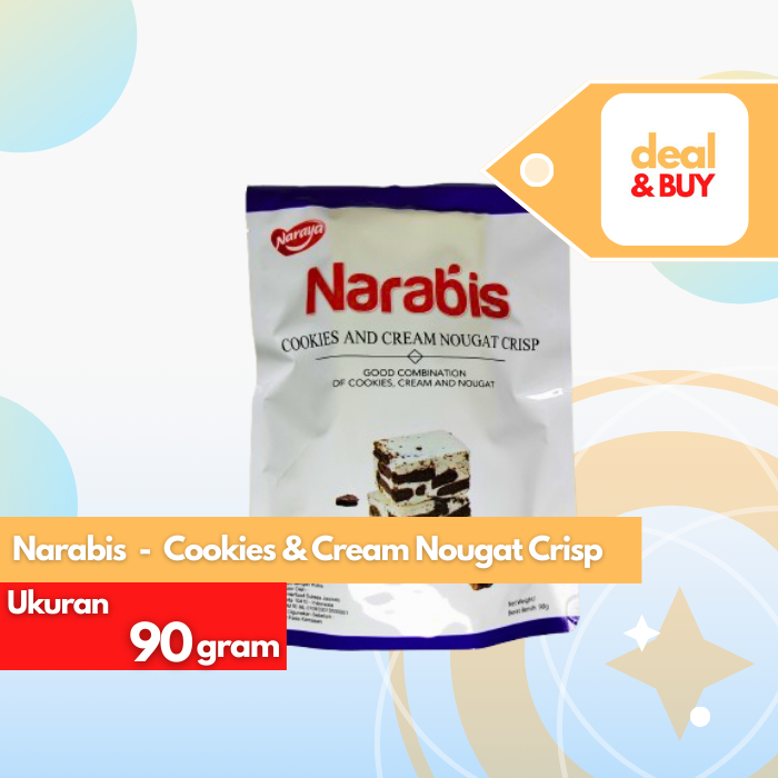 Jual Naraya Narabis Cookies and Cream Nougat Crisp/Nougat dengan Kukis ...