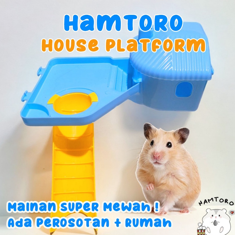 Jual Lebih Puas LIMITED EDITION House Platform Rumah Hamster 2 Lantai FREE Prosotan | Shopee ...