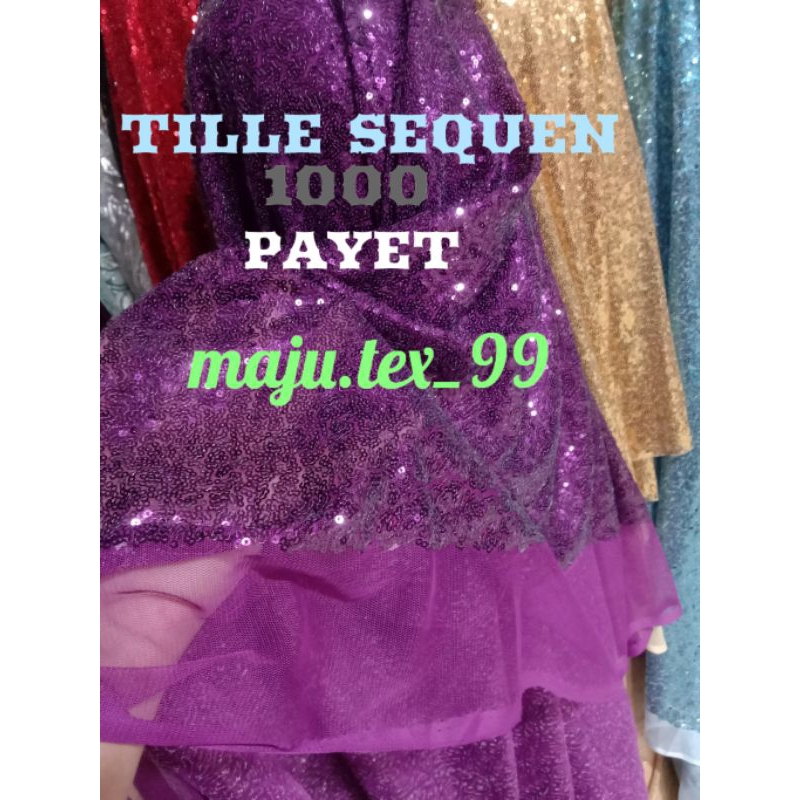 Jual Kain Tille SEQUIN 1000 Payet // Multifungsi // Bahan Gaun / Dress ...