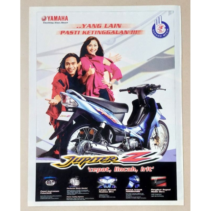 Jual Iklan cetak Motor Yamaha Jupiter Z dgn model Komeng 'Uhuy'- original dari majalah thn 2003 ...