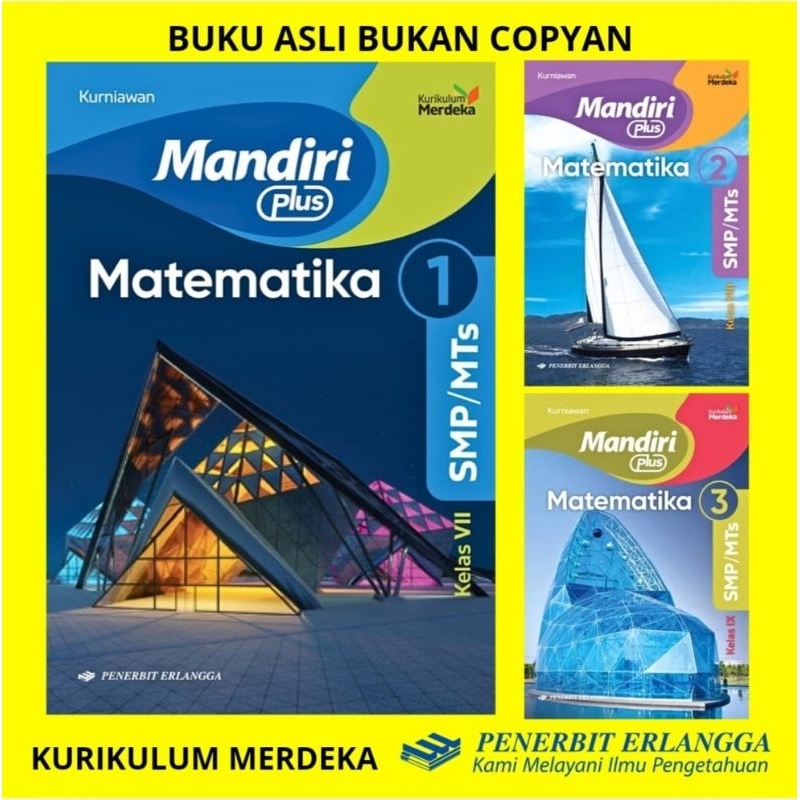 Jual MANDIRI PLUS MATEMATIKA KELAS 7 8 9 SMP/MTs PENERBIT ERLANGGA KURIKULUM MERDEKA - BUKU KLS ...
