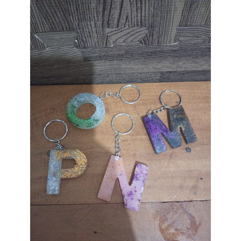 Jual Ganci gantungan kunci keychain huruf alphabet alfabet hias # resin ...