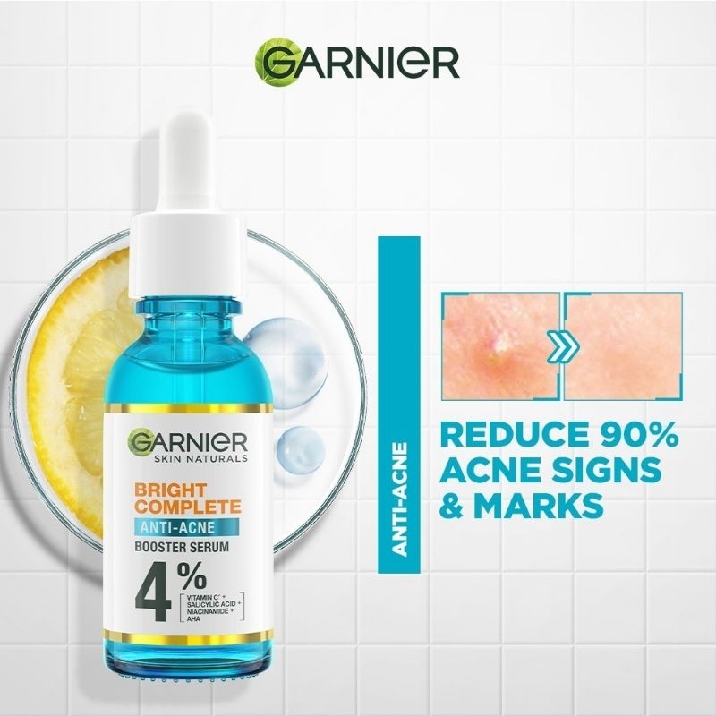 Jual GARNIER BRIGHT COMPLETE ANTI ACNE BOOSTER SERUM 30ML (TANPA BOX ...