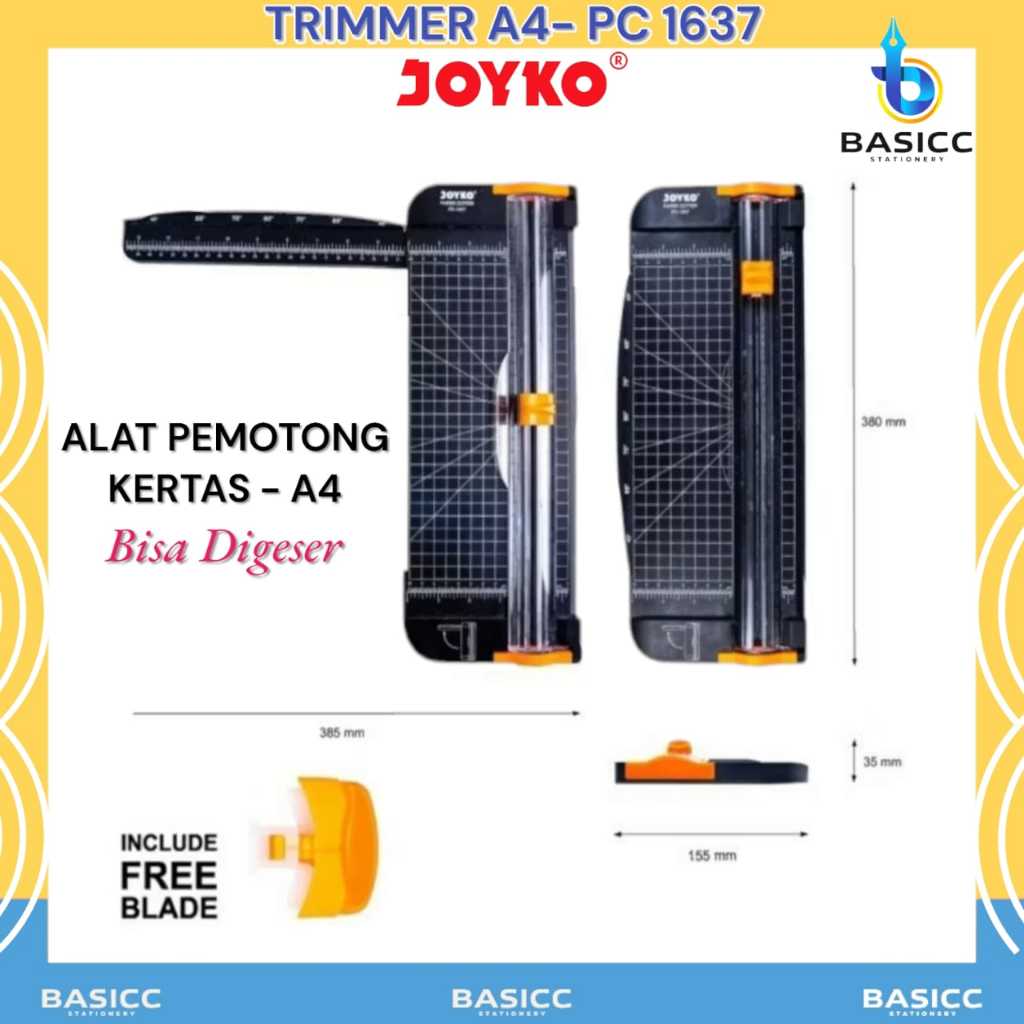 Jual Joyko Pemotong Kertas A4 Paper Cutter Trimmer PC-1637 | Pcs ...