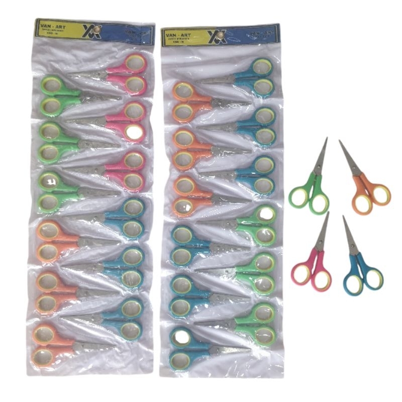 Jual gunting 1 renteng 12 pcs ukuran kecil / (12 pcs) gunting renteng ...
