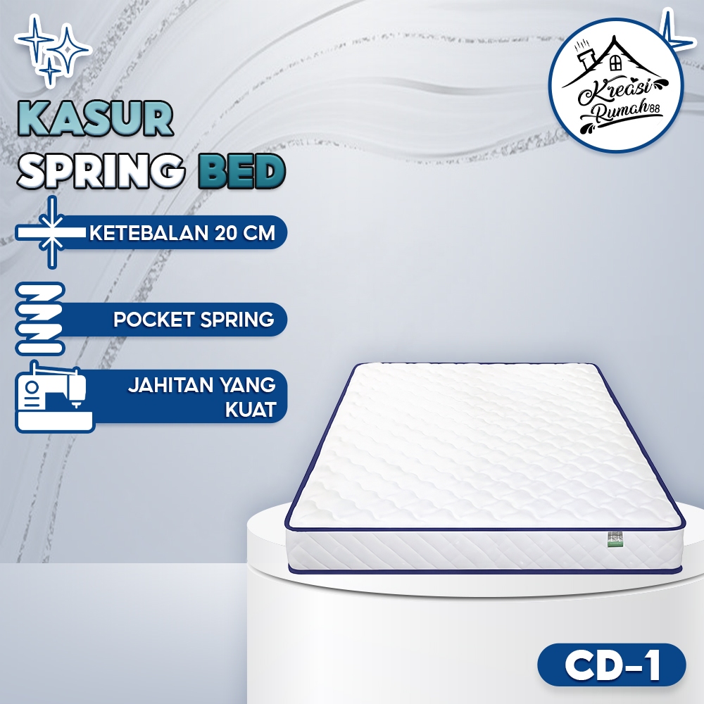 Jual Kasur Spring Bed Kasur Matras Kasur Tempat Tidur Tebal Spring Bed ...