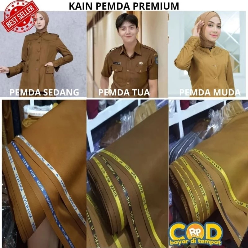 Jual Kain Keki PNS Premium Terbaru Bahan Kain Seragam Dinas Pemda ...