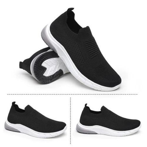 Jual Sepatu Pria Ringan Abu Slip-On Pria Sepatu Senior Sepatu Kasual ...