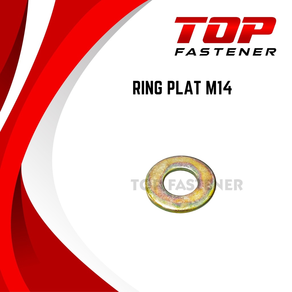 Jual RING PLAT M14 X 30 X 2 BAUT 22 14MM KUNING FLAT WASHER | Shopee ...