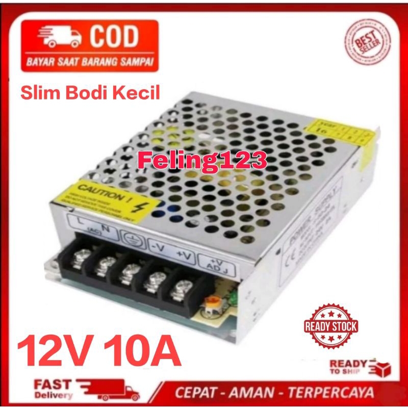 Jual mini trafo 120w 12v 10a led switching output 10 ampere 12 volt power supply jaring taiwan ...