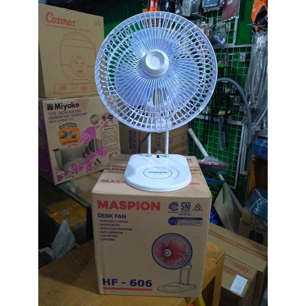 Jual MASPION KIPAS ANGIN MEJA DESK FAN HF 606 / HF-606 KIPAS ANGIN MEJA ...