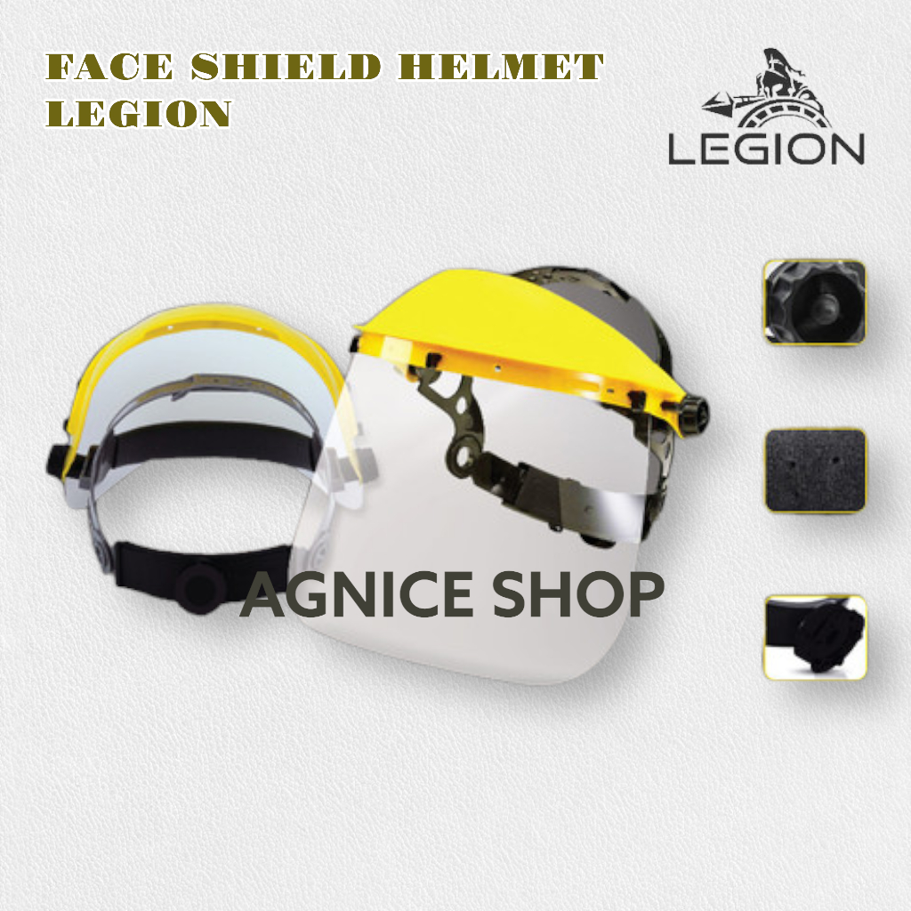 Jual Full Face Shield Safety APD Pelindung wajah Gerinda Visor LEGION ...