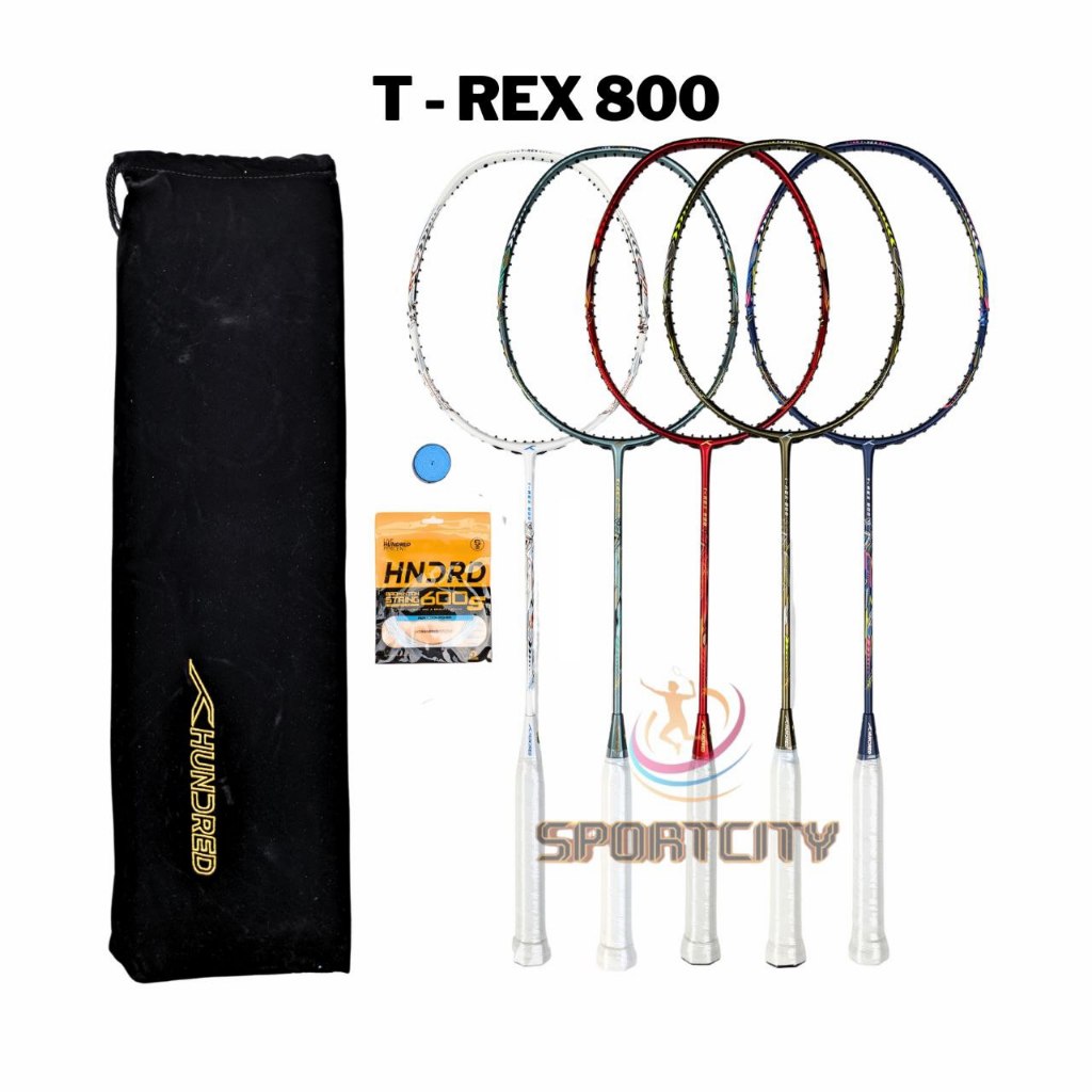 Jual Raket Badminton HUNDRED T-REX 800 32lbs T REX Original | Shopee ...