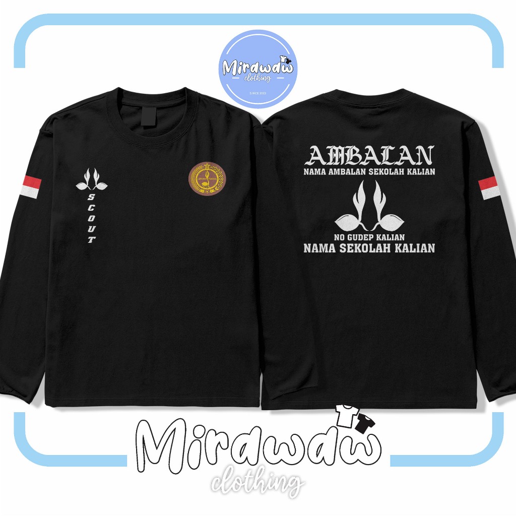 Jual Kaos Pramuka Ambalan Gratis Nama Ambalan, Nomor Gudep dan Nama ...