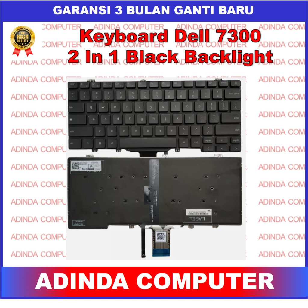 Jual Keyboard Dell Latitude 7300 5300 5310 2 in 1 Black Backlight ...