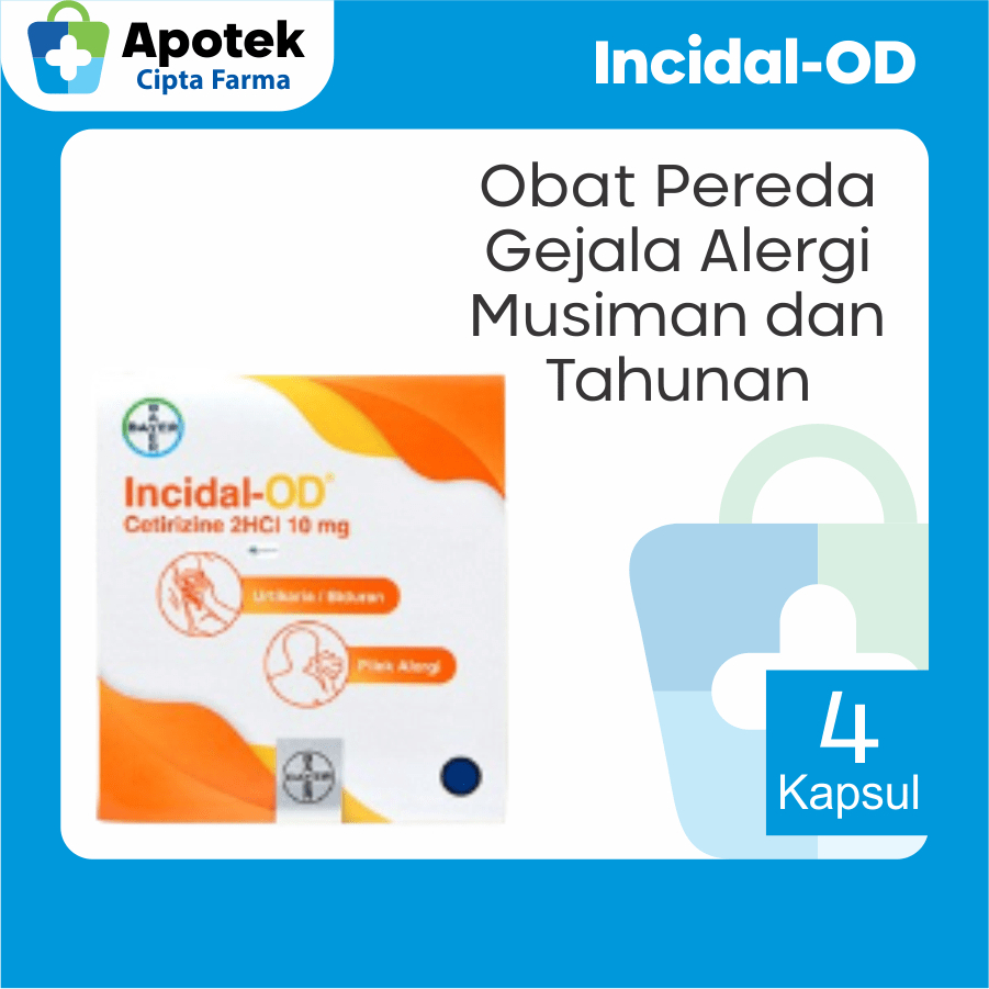 Jual Incidal Insidal Kapsul Cetirizine Hcl Ceterizine Cetirizin ...