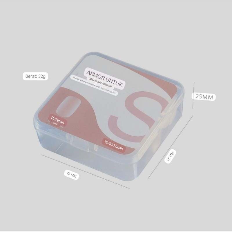 Jual 100pcs dlm satu box kuku palsu ukuran SML | Shopee Indonesia
