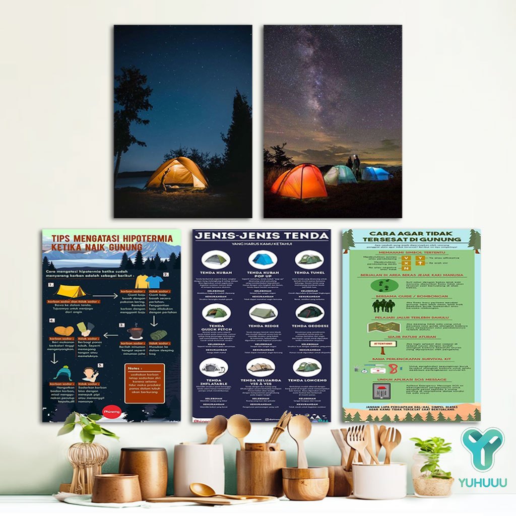 Jual YUHUUU - Hiasan Dinding Kamar Poster Kayu Komunitas HIKING PENDAKI ...