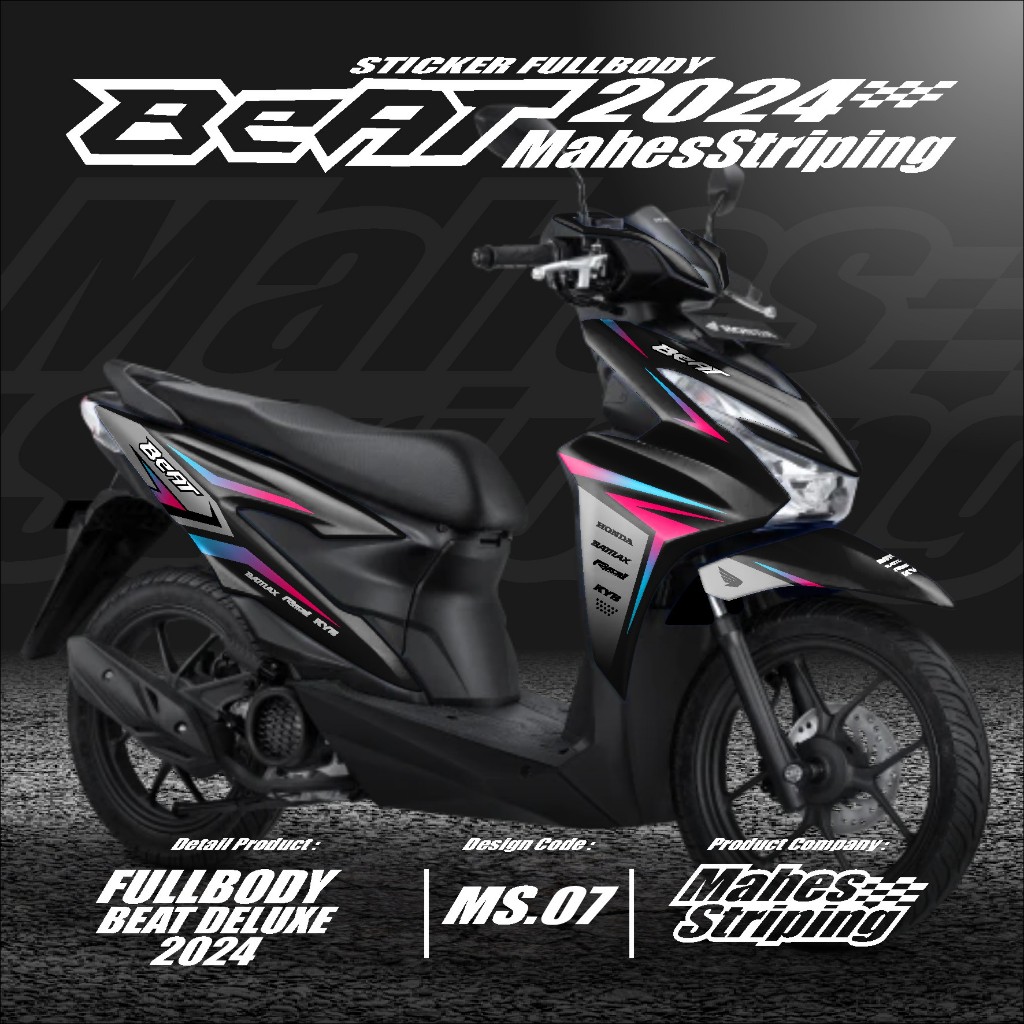 Jual Decal Stiker Beat Deluxe 2024 Full Body Terbaru MS.07 Racing ...