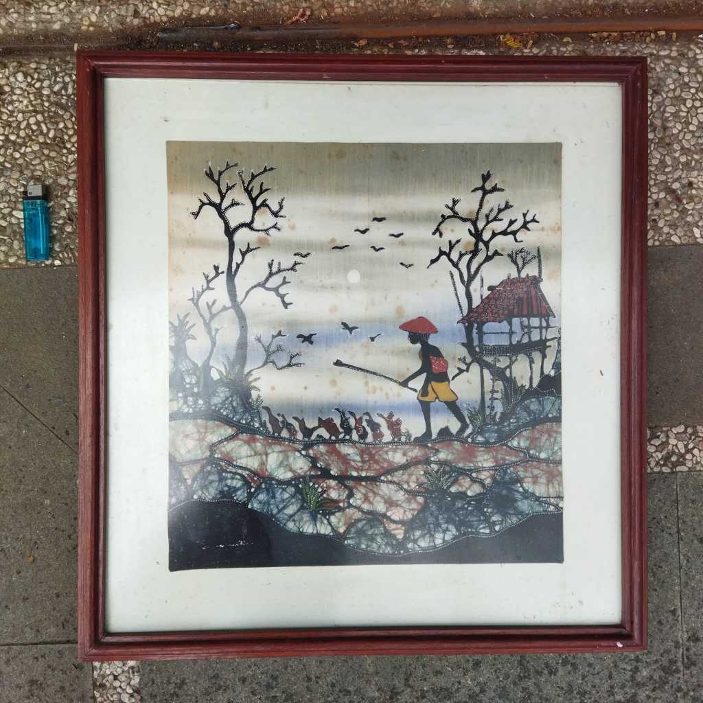 Jual Pajangan Vintage Frame Kayu Kain Lukis GOSEND ONLY | Shopee Indonesia