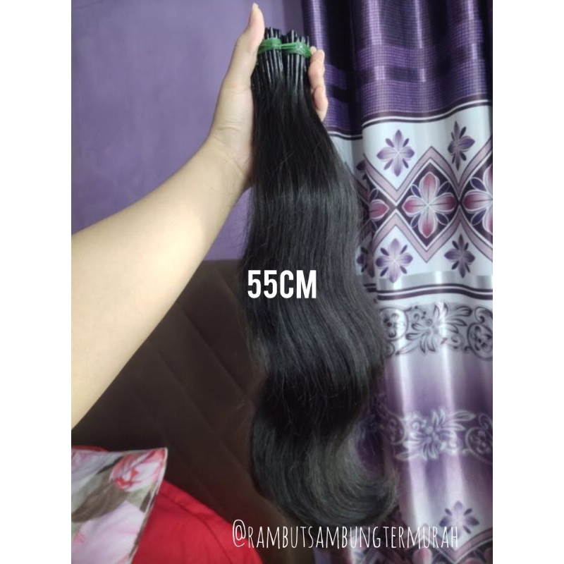 Jual Hair extension Sambung rambut 55cm 100% Human Hair Asli Klik vidio ...