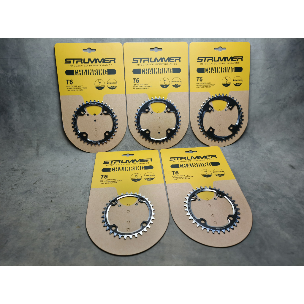 Jual GIR CHAINRING STRUMMER BCD-104 ROUND 32T 34T 36T 38T 40T BLACK ...