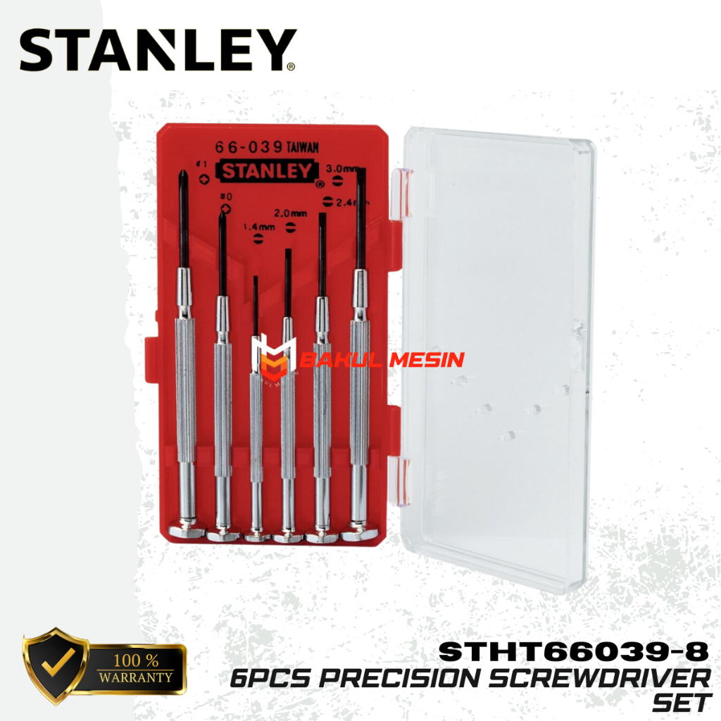 Jual STANLEY STHT66039-8 obeng set mini 6PCS Precision Screwdriver Set ...