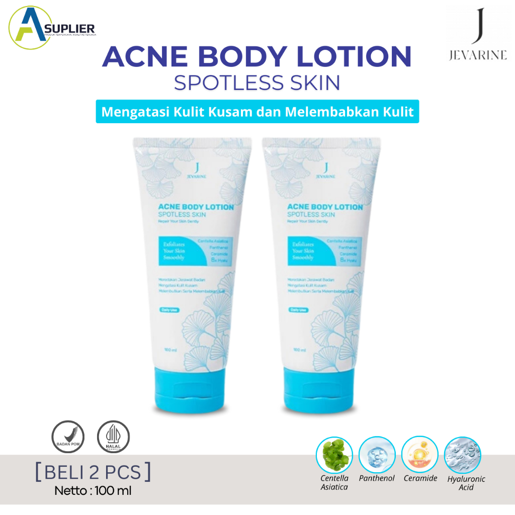 Jual Acne Body Lotion SpotLess Skin By Jevarine 2 PCS - Bantu Mengatasi ...