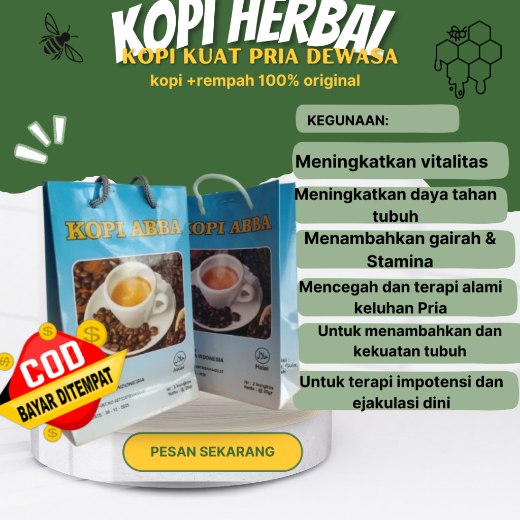 Jual Kopi Abba Kopi Pria Dewasa Kopi Herbal Kopi Stamina Kopi Kuat Pria ...