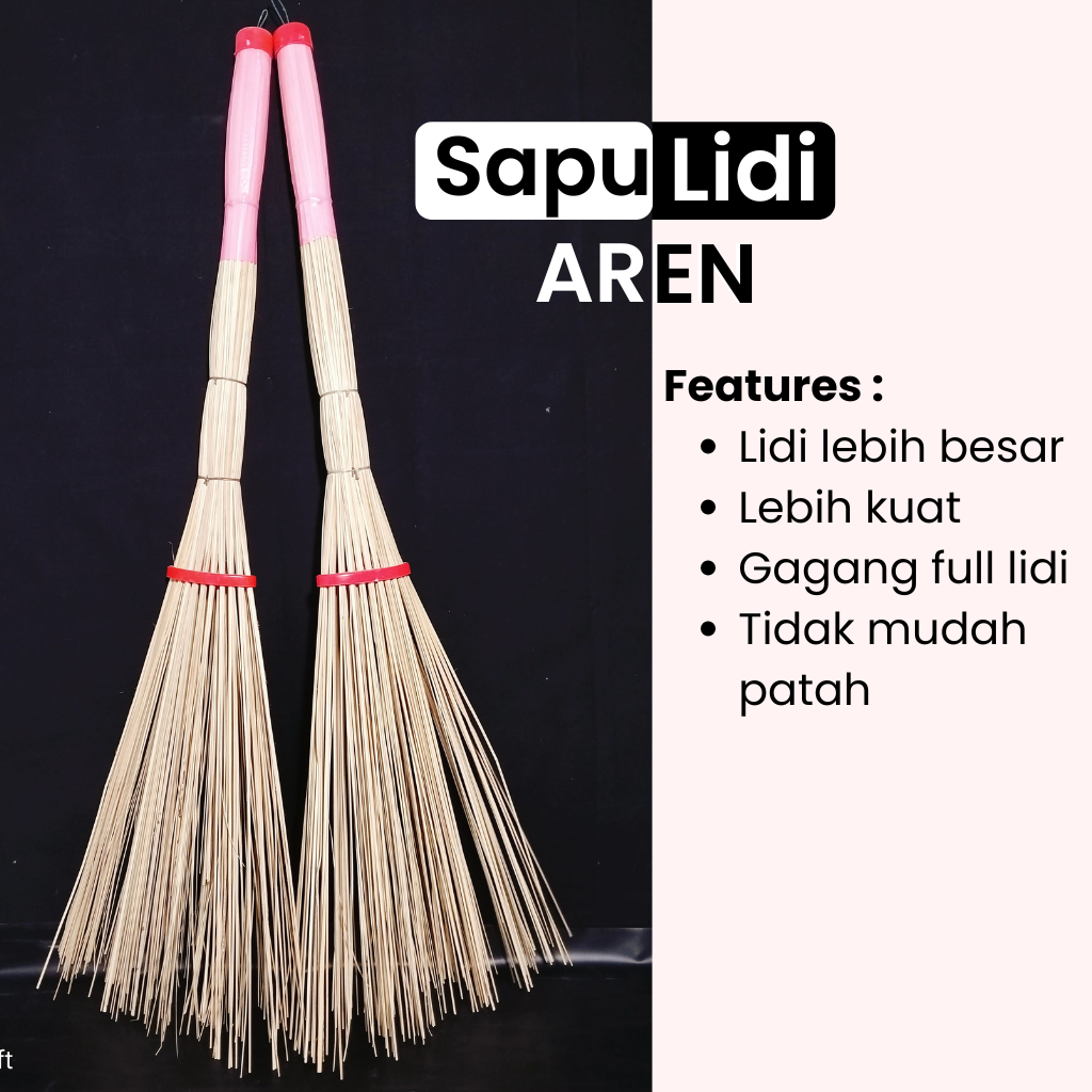 Jual Sapu lidi halaman lidi aren gagang panjang | Shopee Indonesia