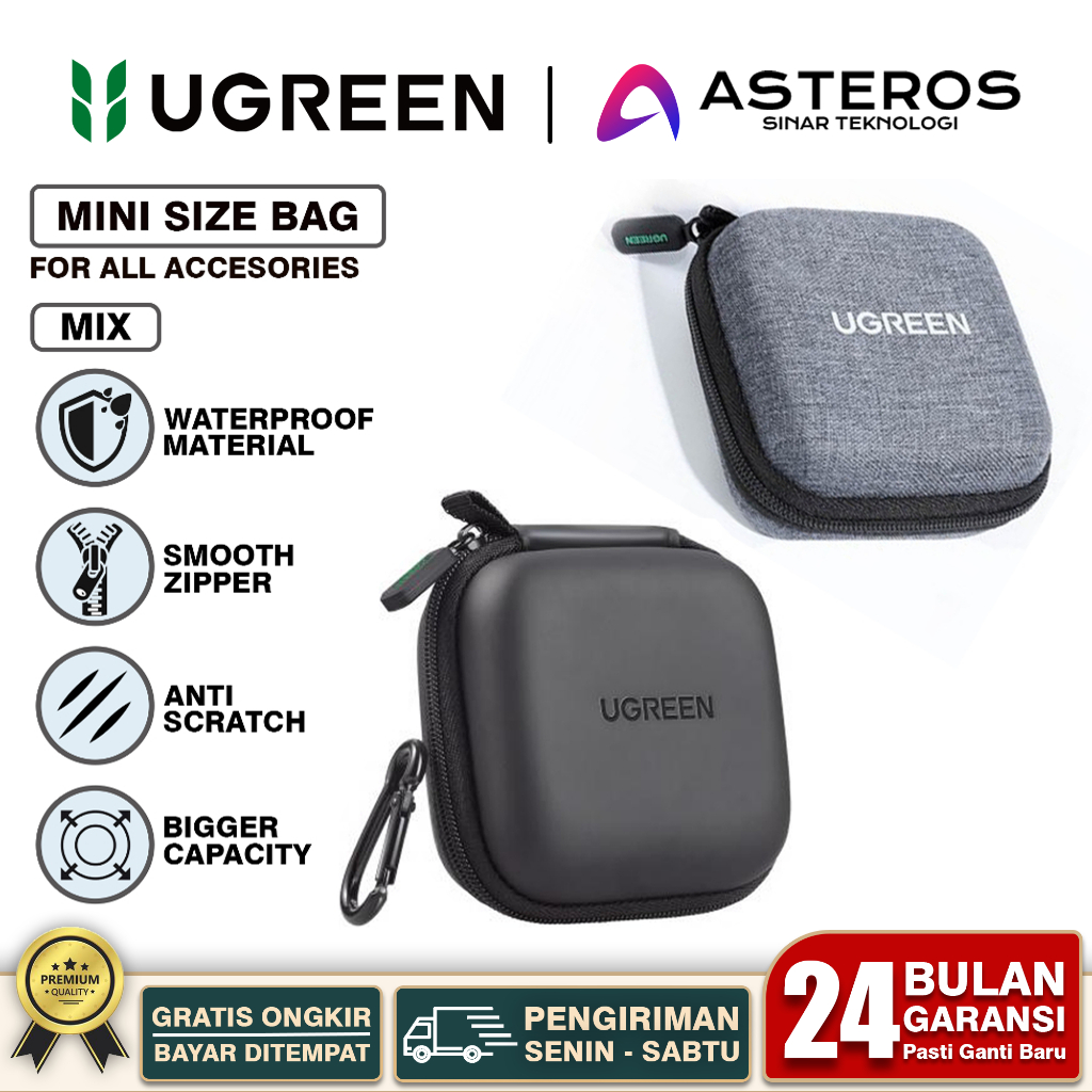 Jual UGREEN Mini Pouch Case Earphone TWS Storage Eva Waterproof Tas ...