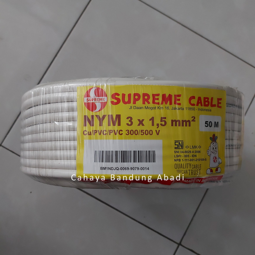 Jual Supreme Kabel NYM 3X1.5 per meter isi 3 kabel tunggal | Shopee Indonesia