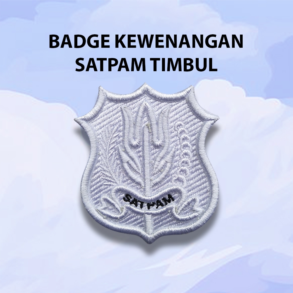 Jual BADGE LOGO KEWENANGAN SATPAM // BADGE LOGO GADA PRATAMA (6 Pcs ...