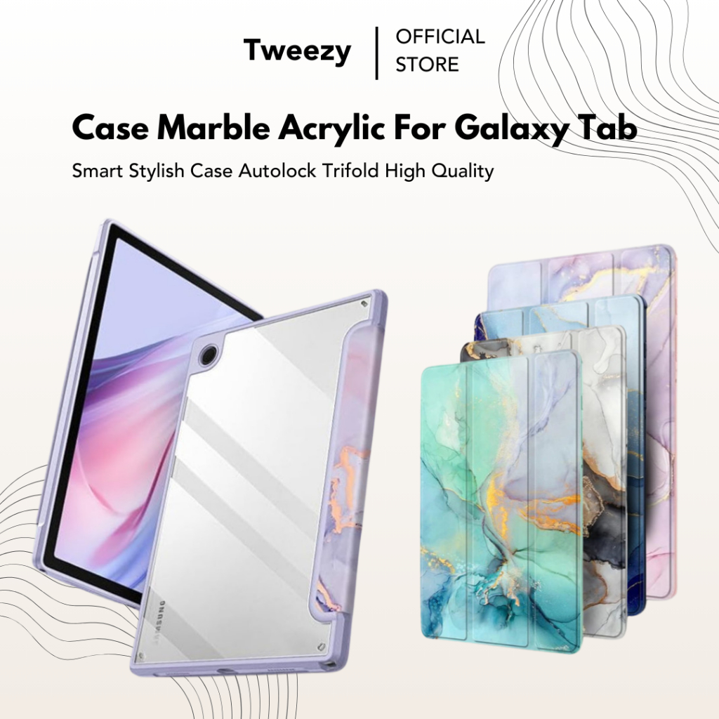 Jual Case Acrylic Marble Untuk Samsung Galaxy Tab S6 Lite / S9 / A9 ...