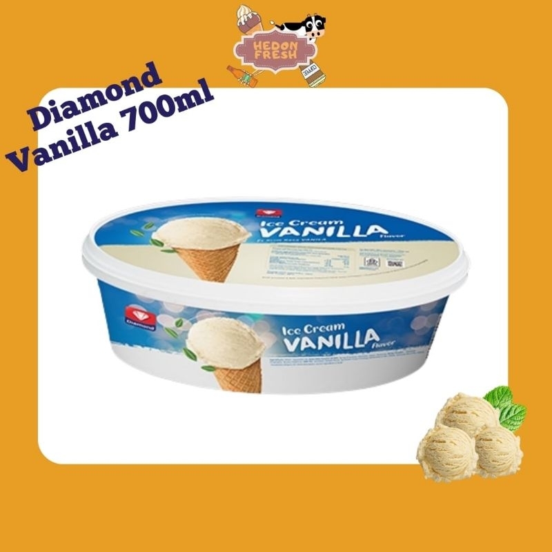Jual Ice Cream Diamond Vanilla 700ml | Shopee Indonesia