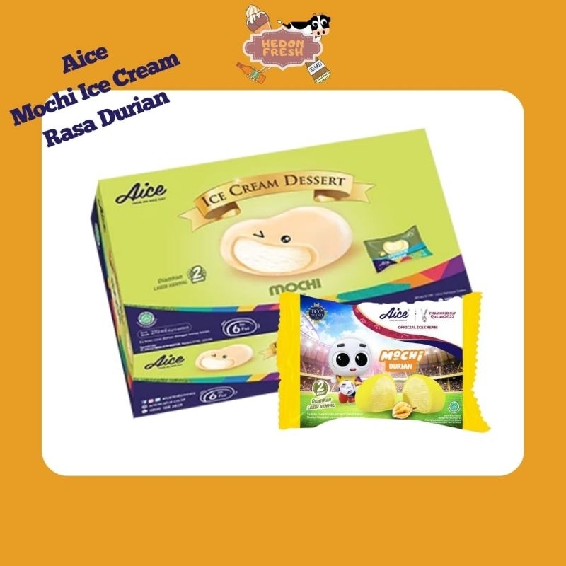Jual Ice Cream Mochi merk AICE rasa Durian 1 pcs | Shopee Indonesia