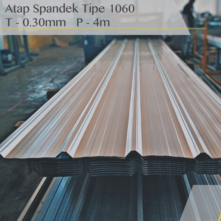 Jual Atap Spandek 0.30 mm x 4 mtr Galvalum Zincalum SUPRADEK Tipe 1060 ...