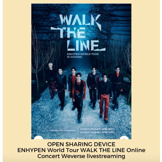 Jual SHARING DEVICE ENHYPEN World Tour walk the line Online Concert ...