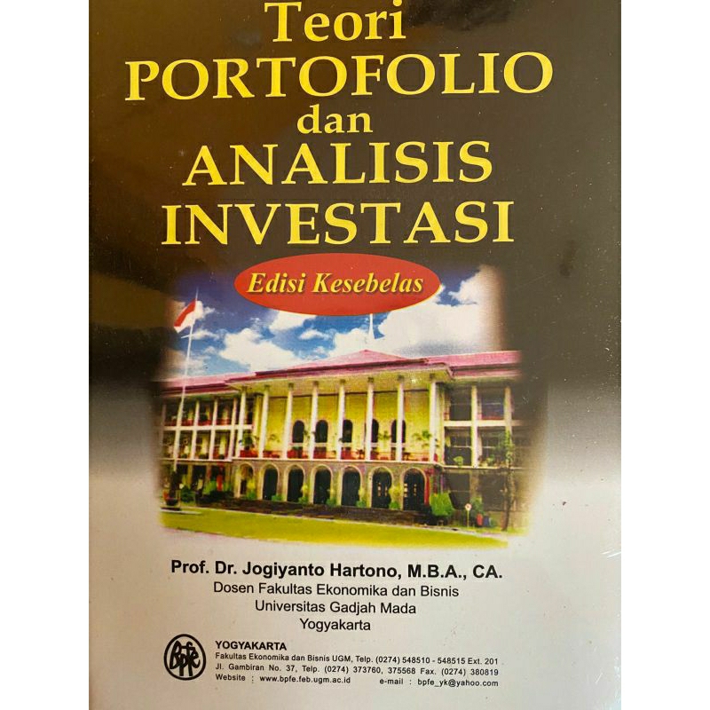 Jual Buku TEORI PORTOFOLIO DAN ANALISIS INVESTASI Edisi Kesebelas, Prof. Dr. Jogiyanto Hartono ...