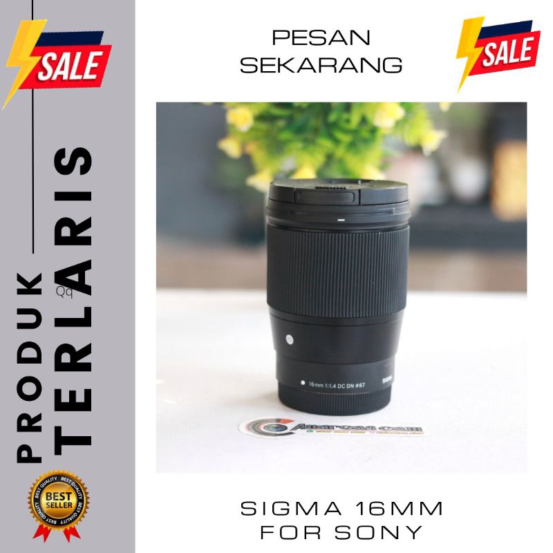 Jual LENSA SIGMA 16MM F/1.4 FOR SONY MULUS SIGMA 16MM F1.4 UNTUK SONY ...