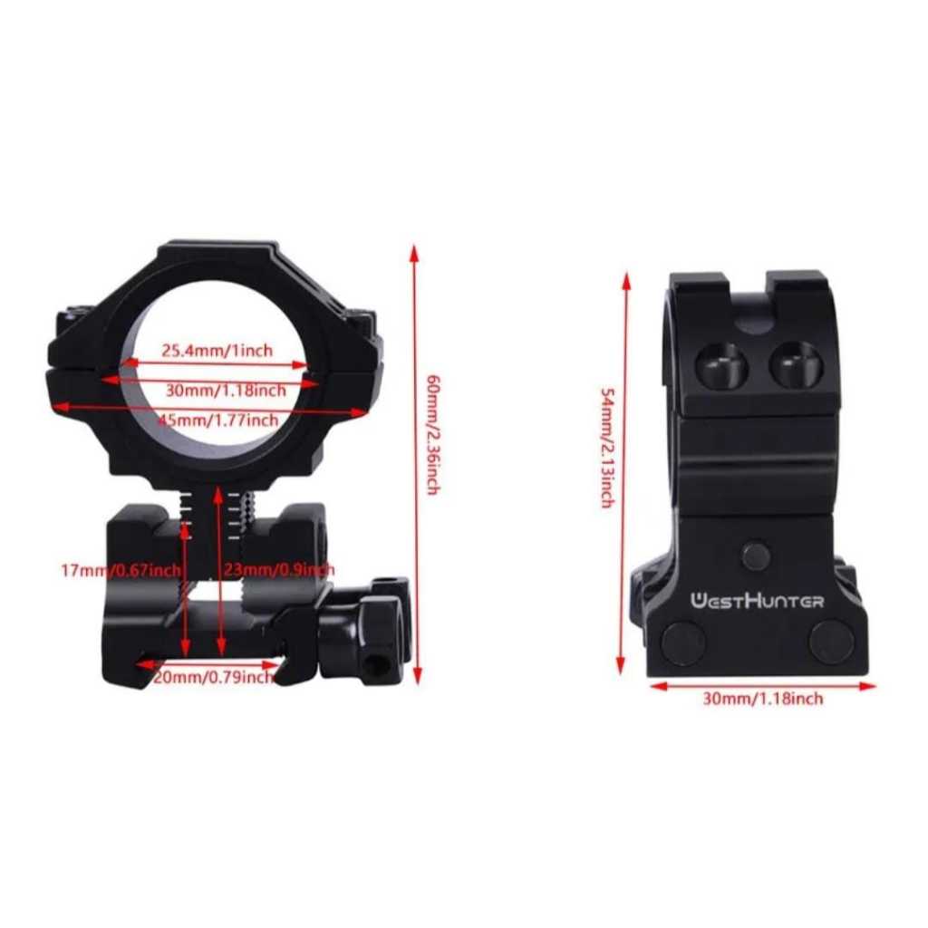 Jual Mounting adjustable mounting teleskop mounting 2 baut satu set ...