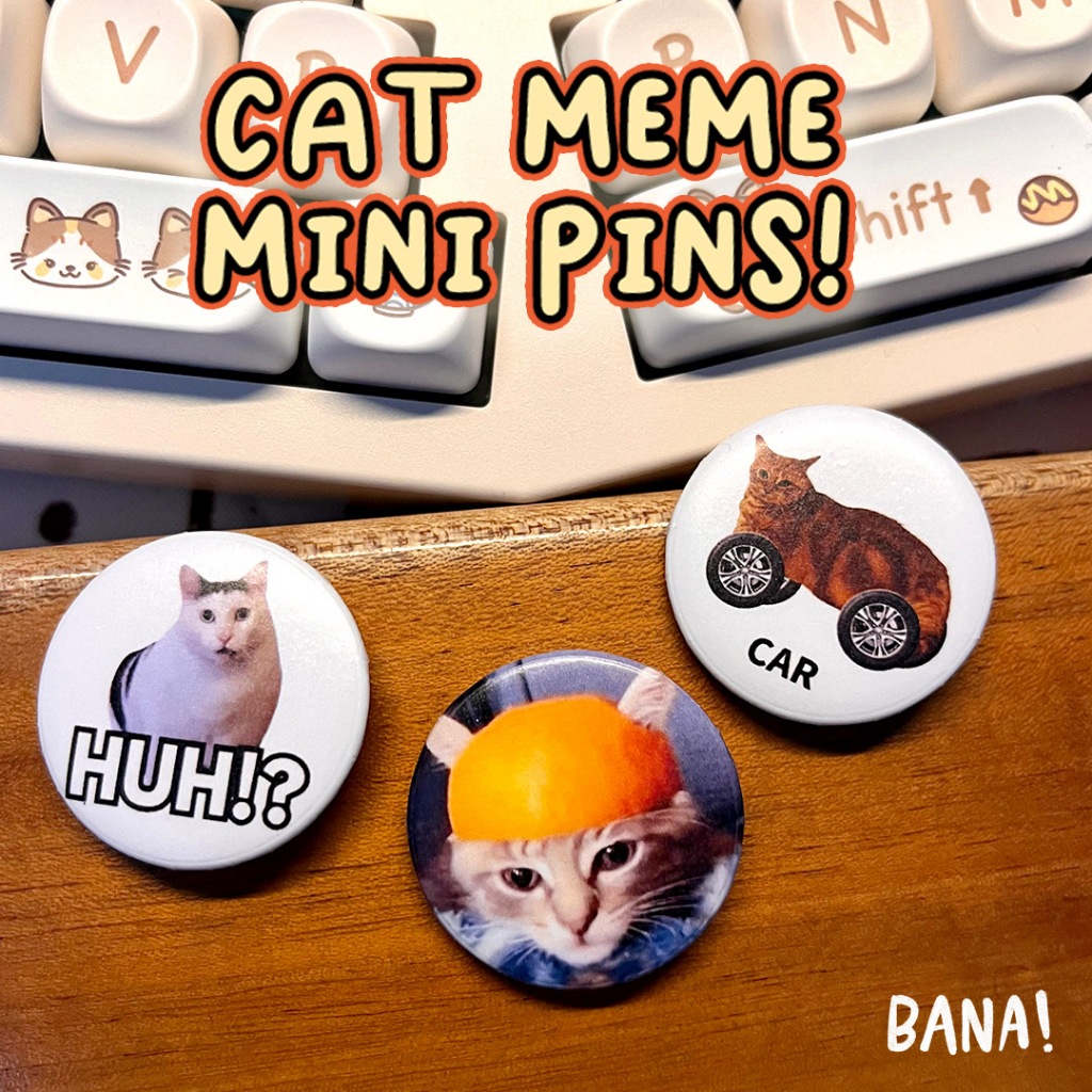 Jual Cat Meme Pin Button Bros Kucing Lucu [32mm] | BANA | Shopee Indonesia