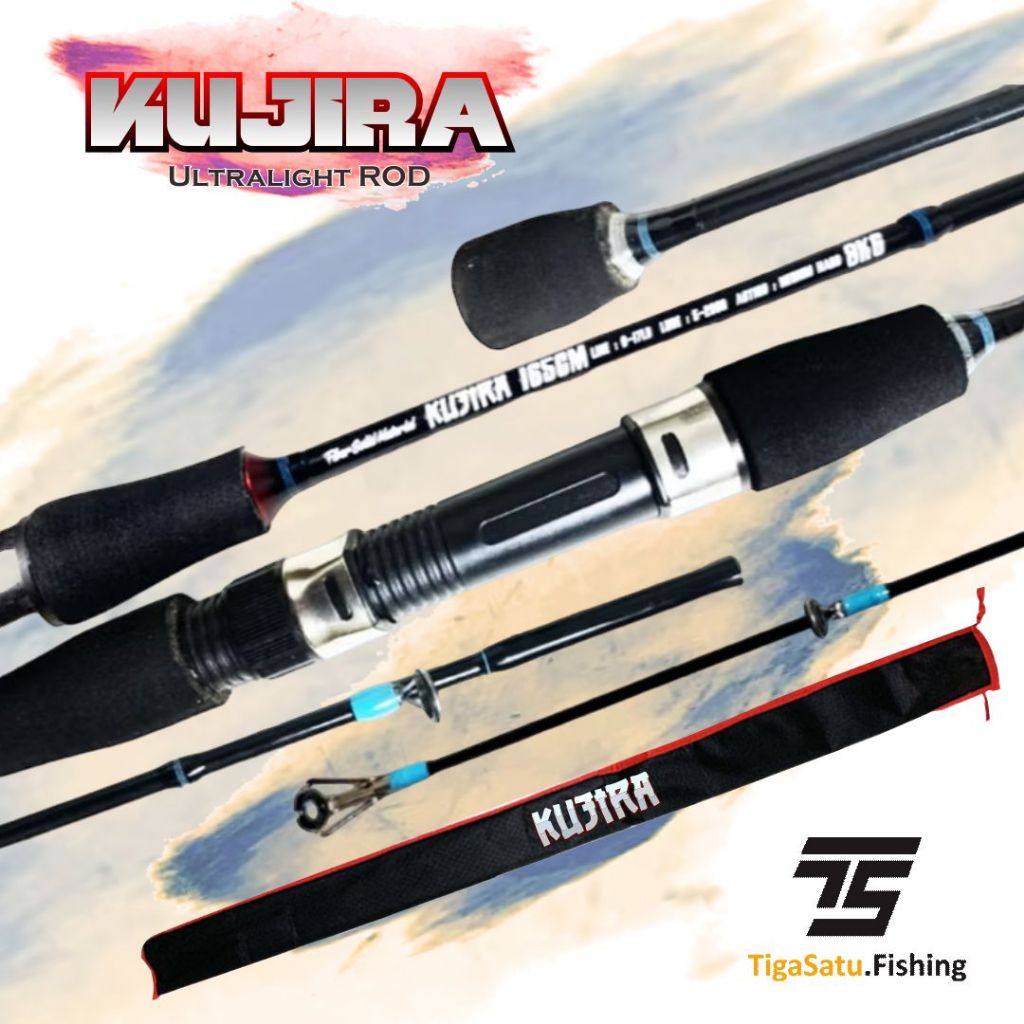 Jual Set Pancing Joran Kolam Ajiro Kujira Medium Fiber solid 8-17lb dan Reel Atom atau Reel ...