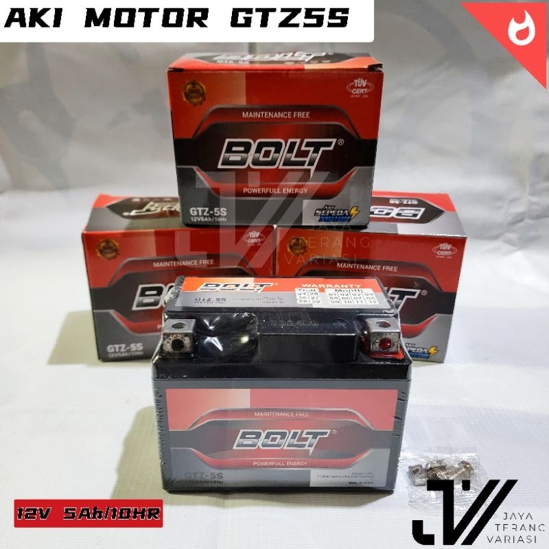 Jual Aki Motor GTZ5S BT Aki kering BOLT Motor Honda Beat Vario 110 Supra X 125 Scoopy Spacy ...