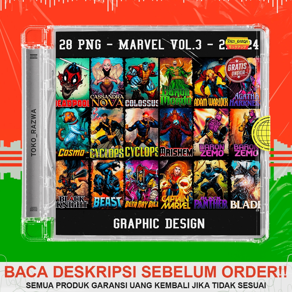 Jual Graphic Design - 28 PNG - Marvel Vol.3 - 270924 | Shopee Indonesia