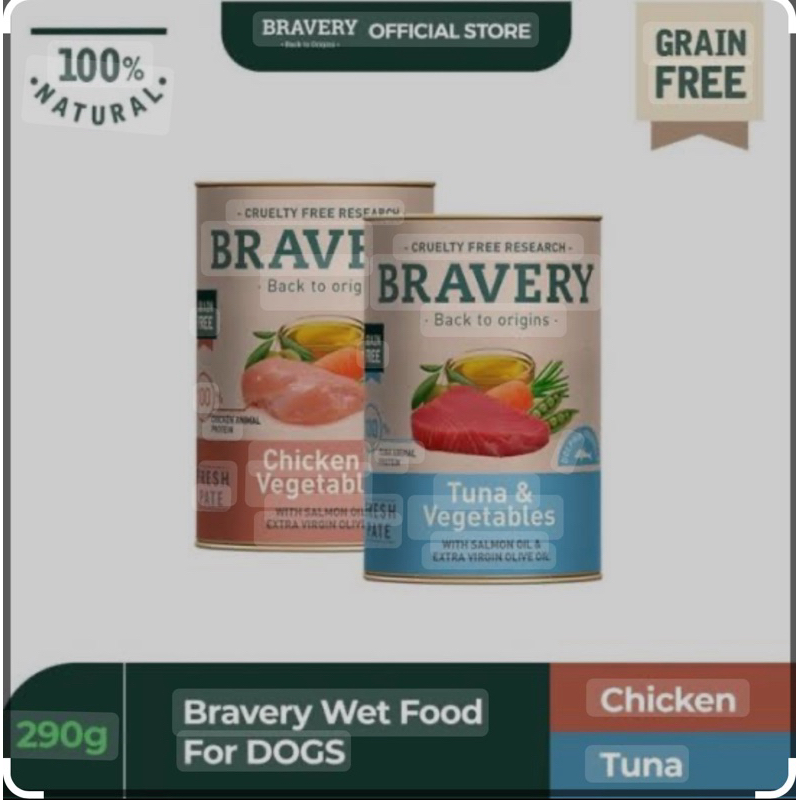 Jual BRAVERY Dog Wet Food 290Gr | Shopee Indonesia