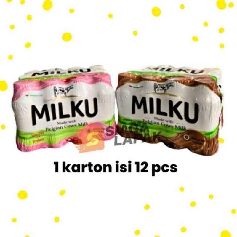 Jual Susu Milku Botol 200 ml isi 1 Dus | Shopee Indonesia
