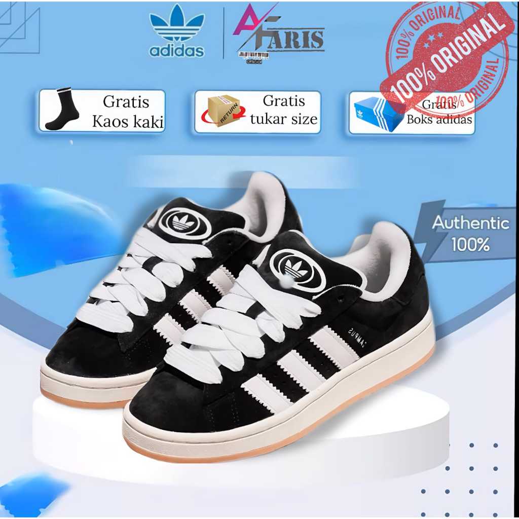 Jual Promo Sepatu Adidas Campus 00s x Korn Black White Gum Suede Shoes ...