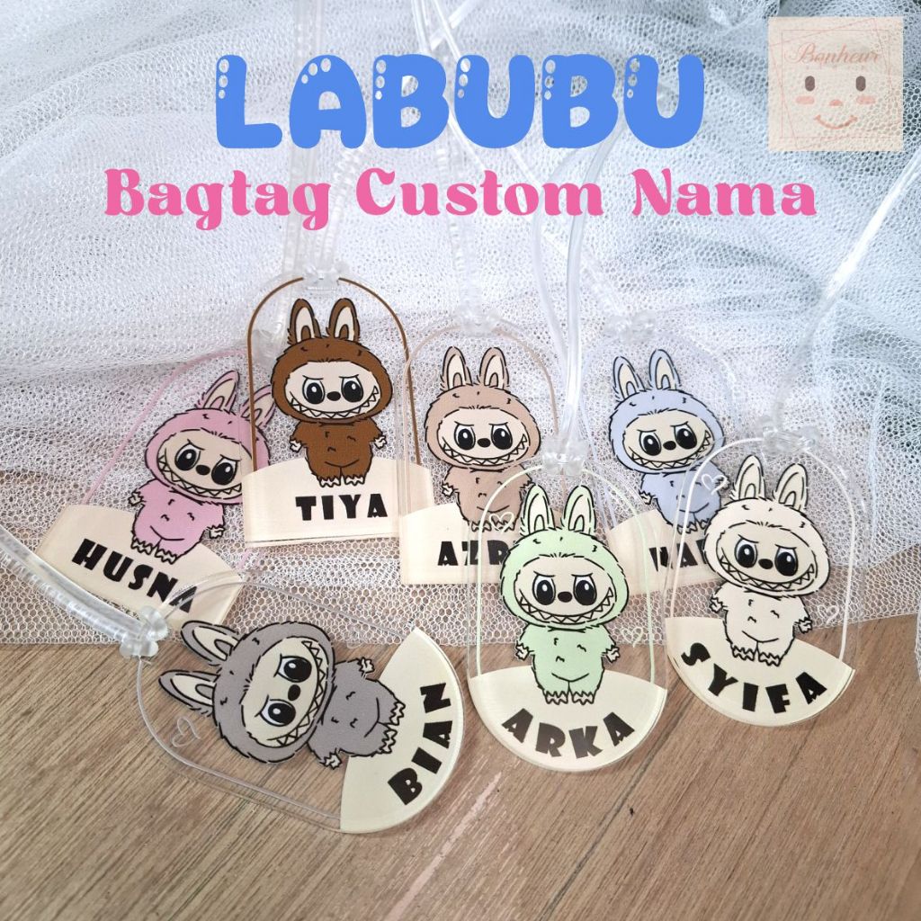 Jual 18. BAGTAG LABUBU / TREND LABUBU LUGGAGE TAG LABUBU CUNSTOM NAMA ...